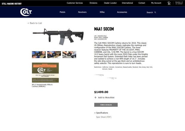 The Colt 2018 Model LE6920 SOCOM Is Coming Back – Scattered Shots