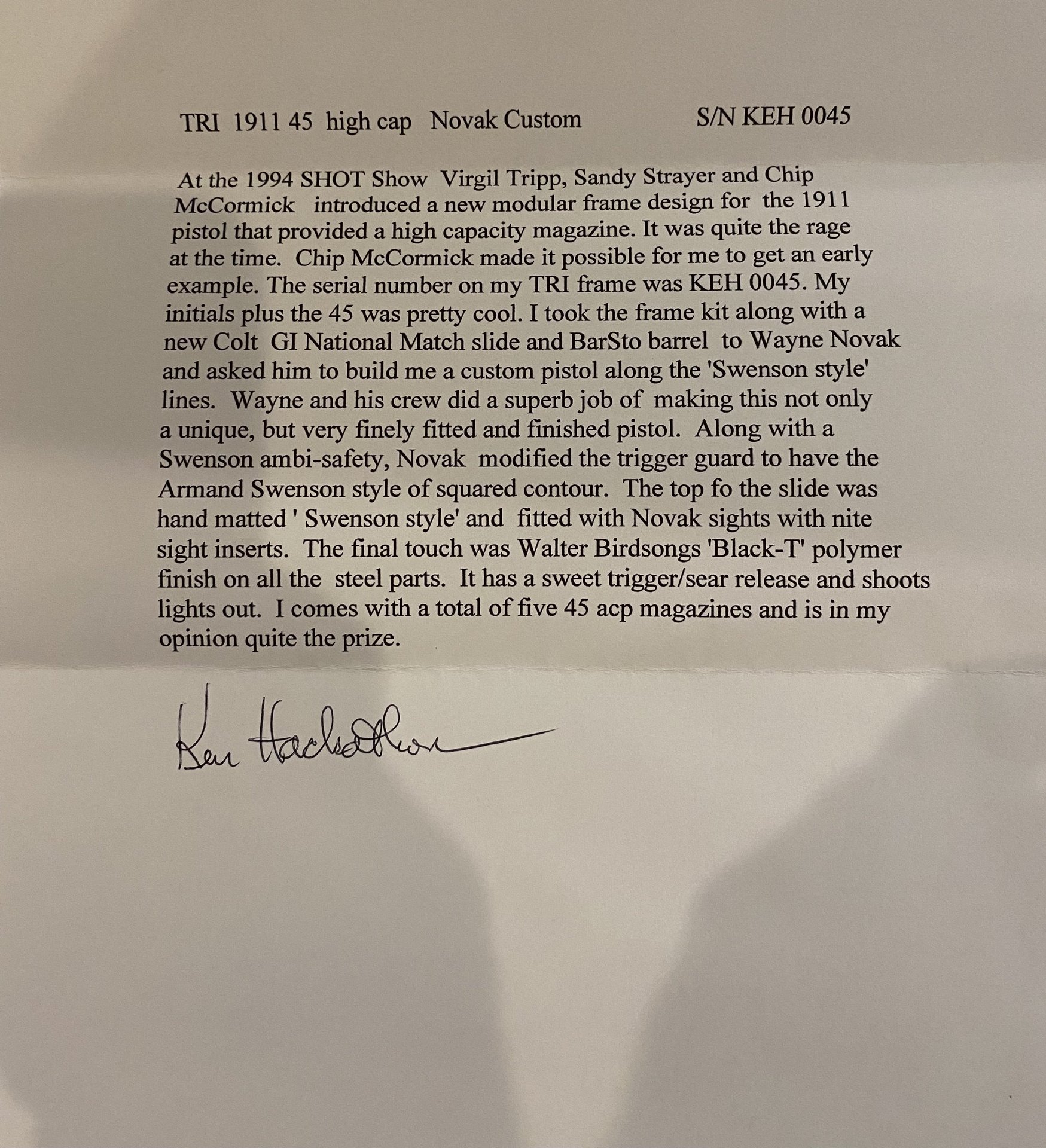 Novak TRI 2011 for Ken Hackathorn – Scattered Shots