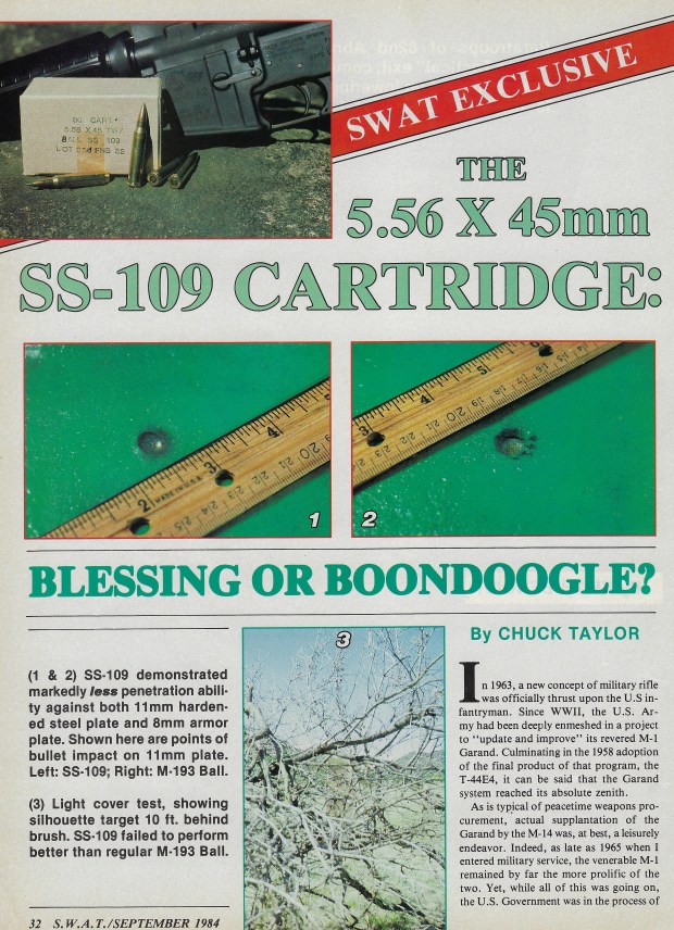The 5.56x45mm SS109 Cartridge – Scattered Shots