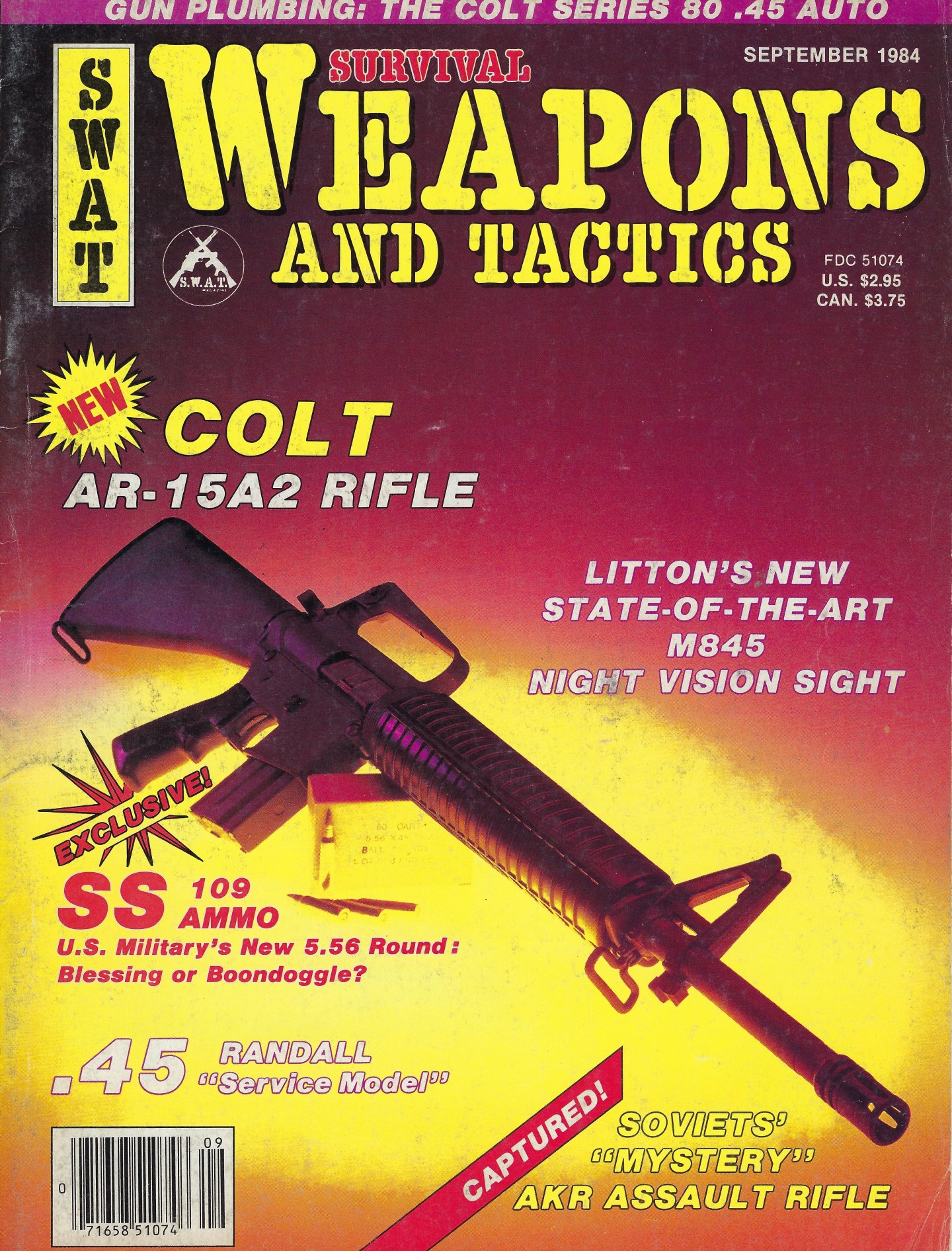 Colt AR-15A2 Review In SWAT Magazine September 1984 – Scattered Shots