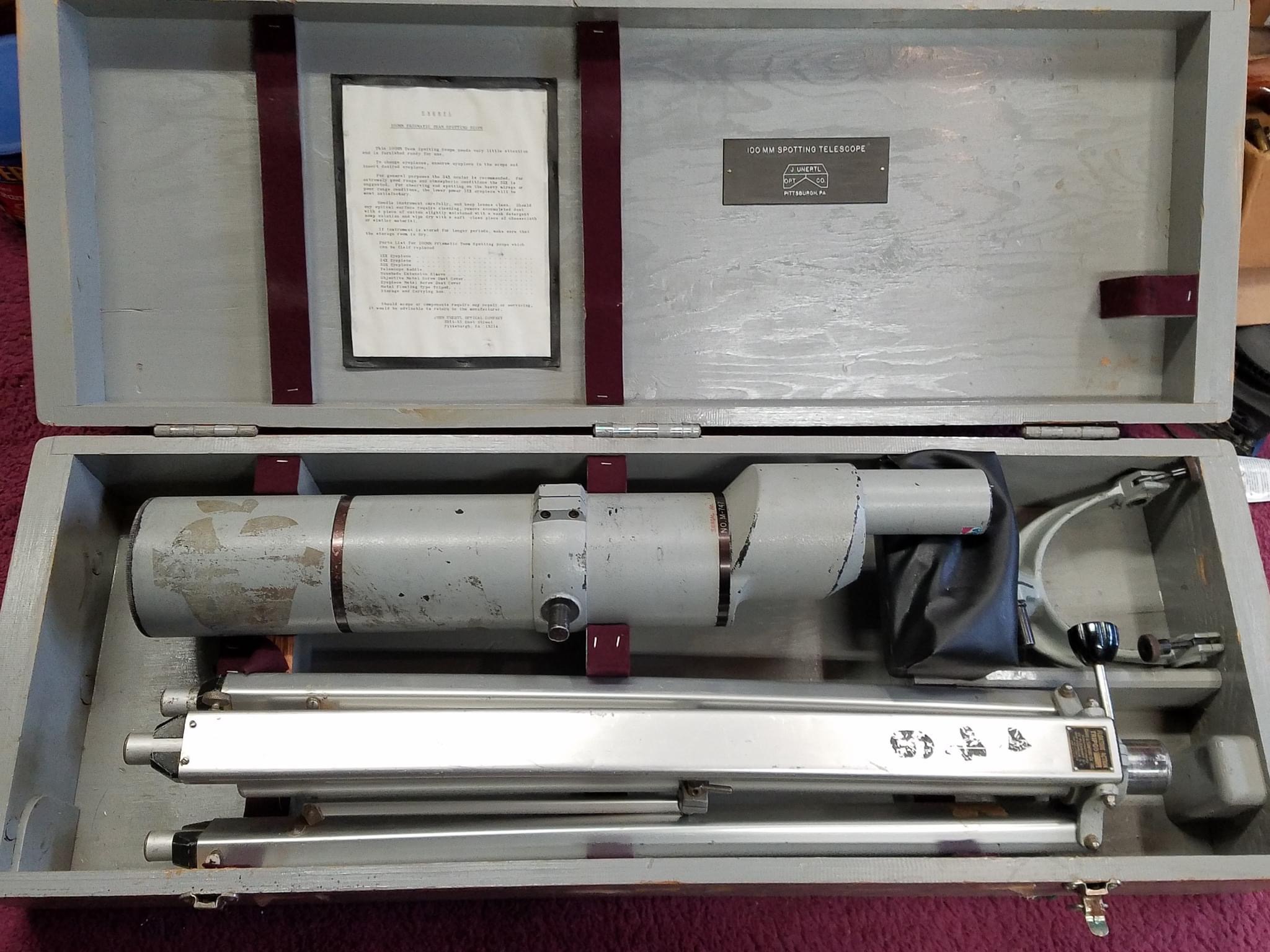 Unertl Team Spotting Scope – Scattered Shots