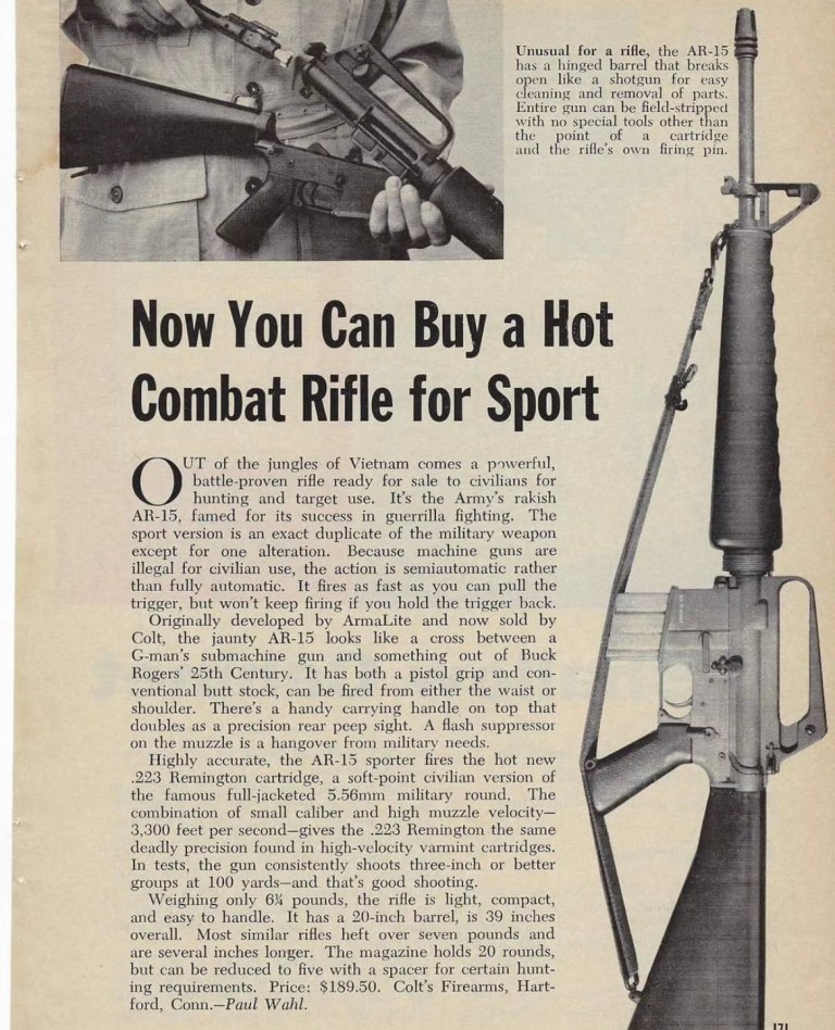 1965 Popular Science Article on Colt SP-1 – Scattered Shots