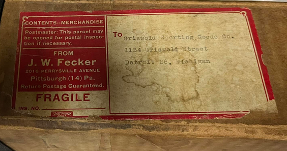 Fecker Optics Shipping Box – Scattered Shots